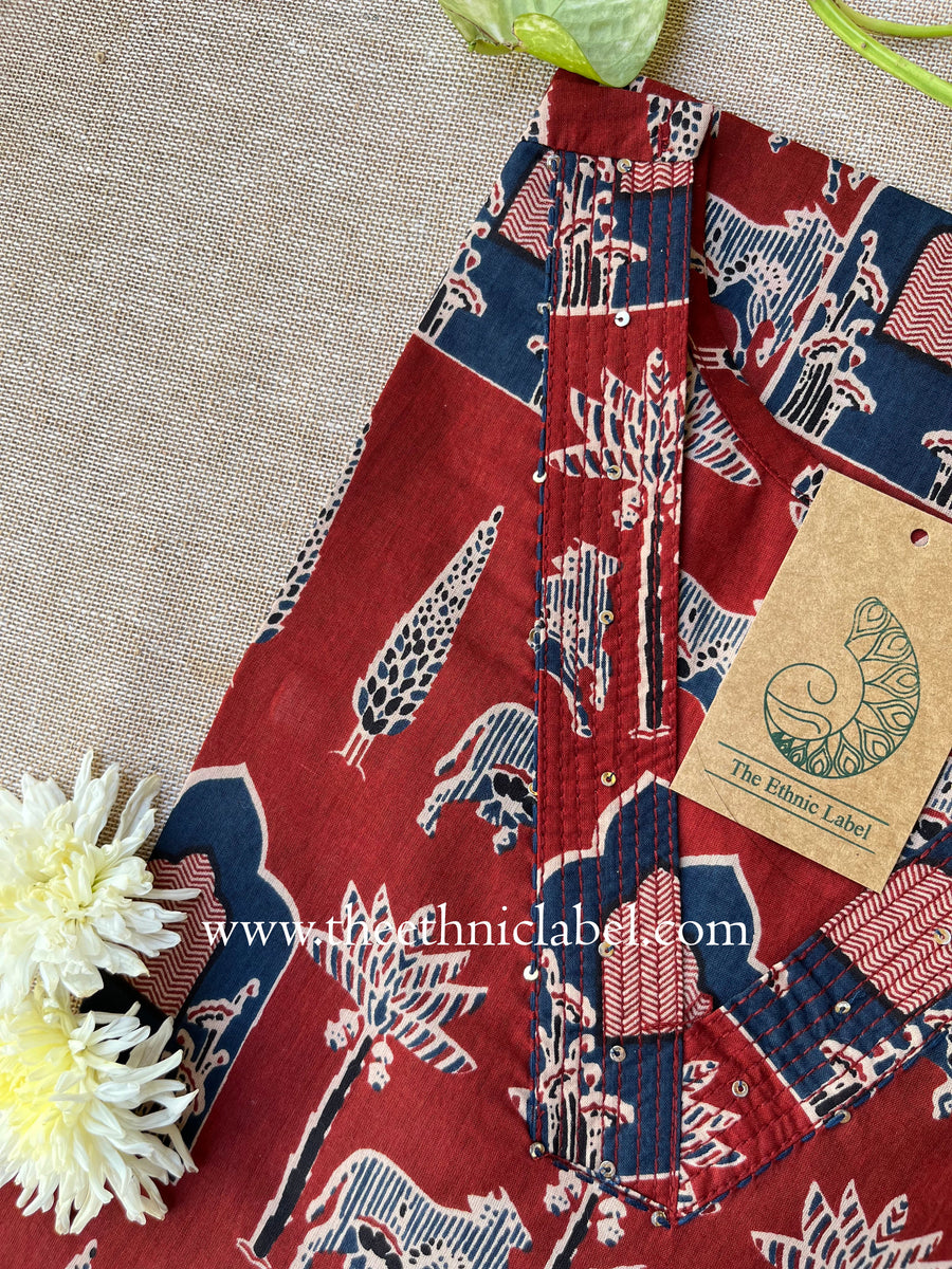 "Jaanki" Jhanrokha Cotton Kurta – The Ethnic Label