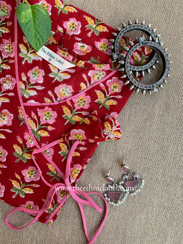 "Surayi" Hand Block Printed Cotton kurta – The Ethnic Label