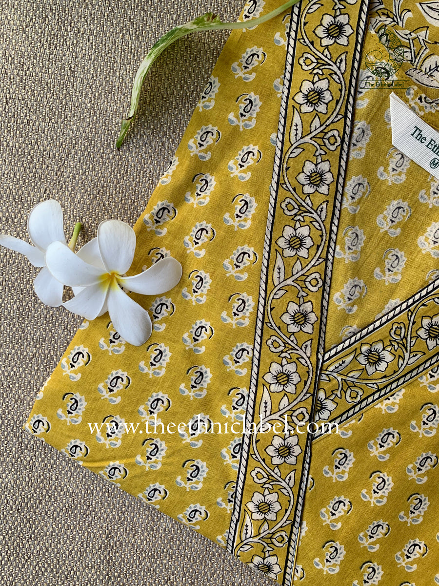 "Samar" Bagru Cotton kurta – The Ethnic Label